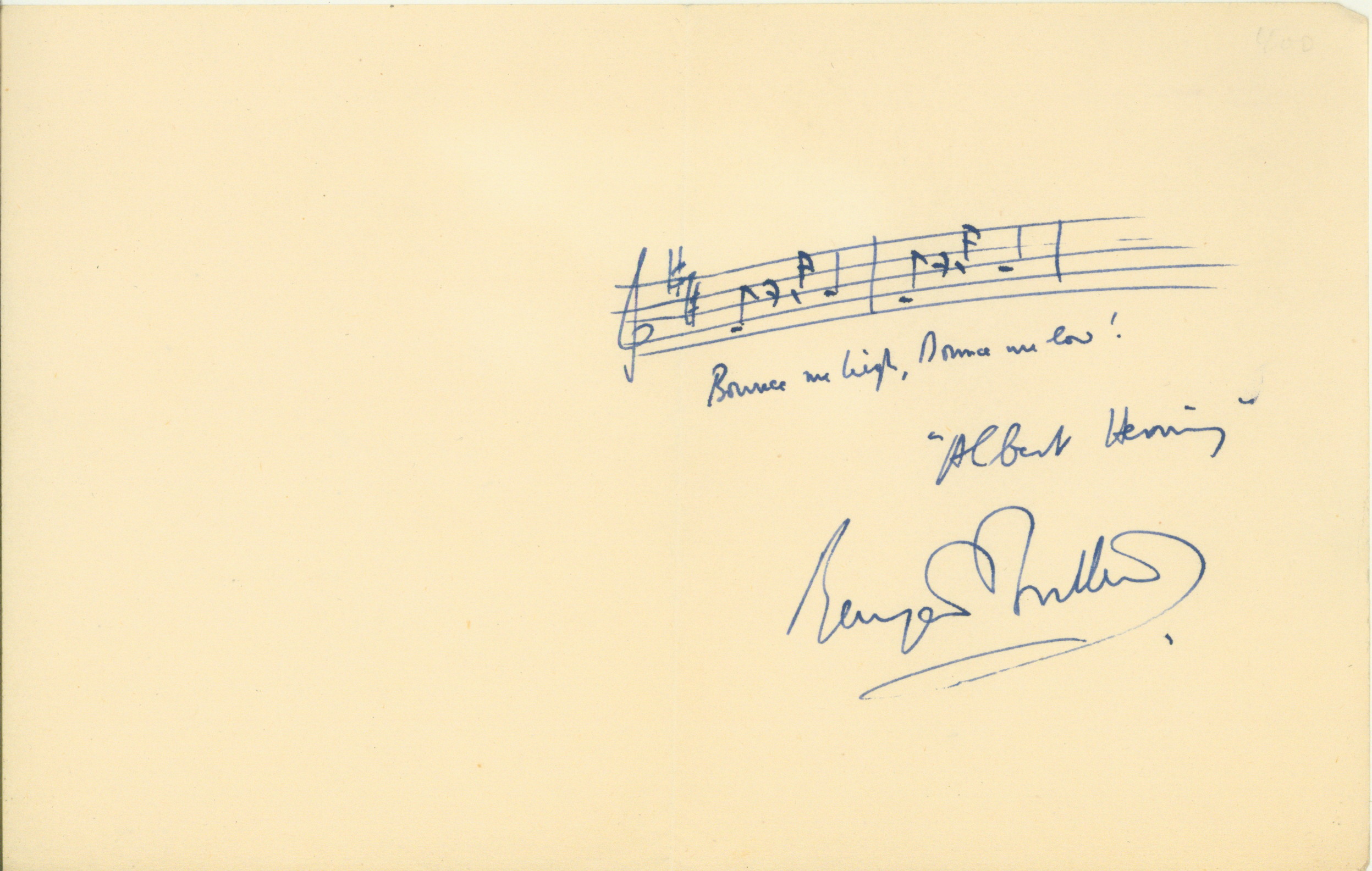 Britten, Benjamin - Autograph Musical Quotation Signed