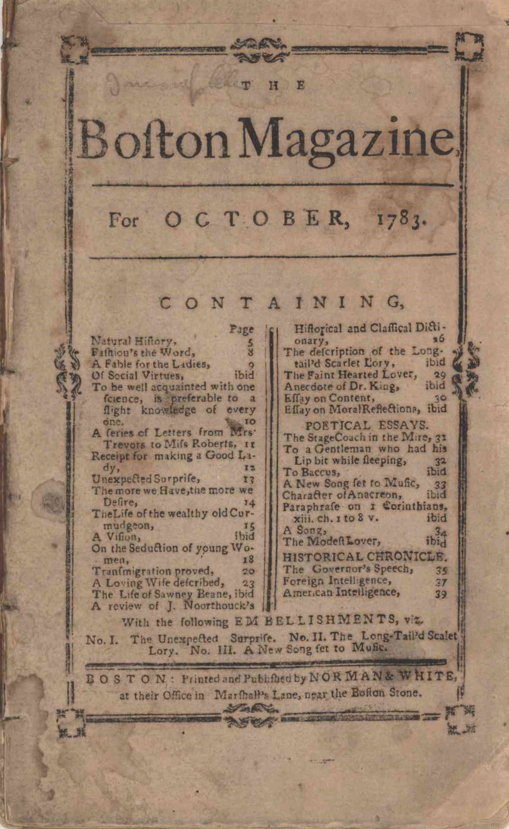 BOSTON MAGAZINE - EARLY AMERICA - The Boston Magazine