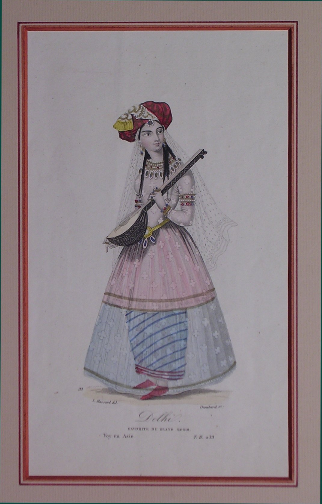 INDIAN GIRL PLAYING A LUTE