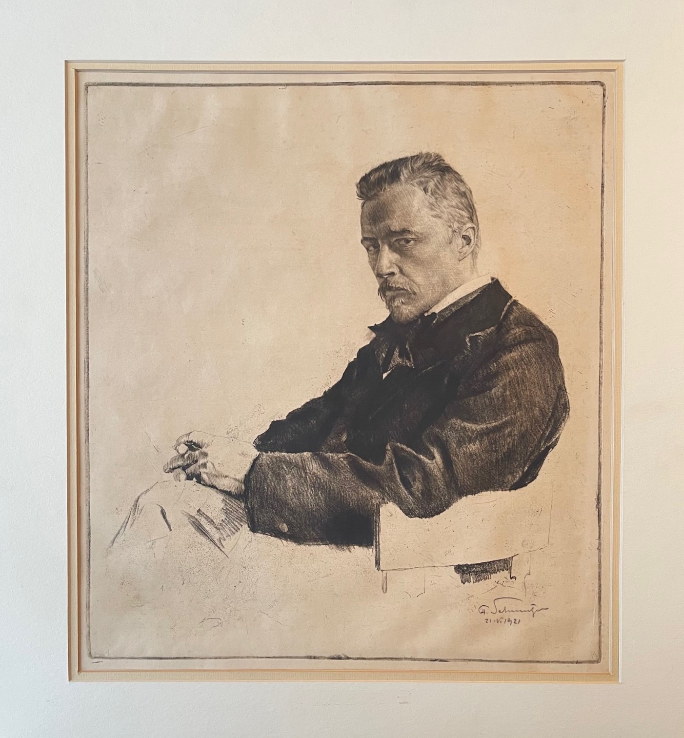 WOLF - PORTRAIT ETCHED AND SIGNED BY SCHMUTZER - Schmutzer, Ferdinand